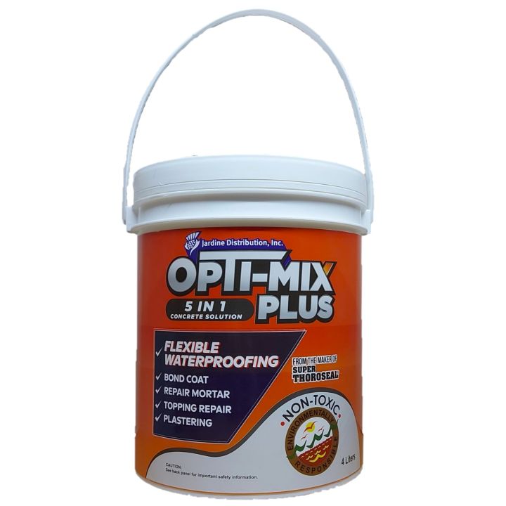 Opti-Mix Plus Flexible Waterproofing 5 in 1 Concrete Solution - 4L ...