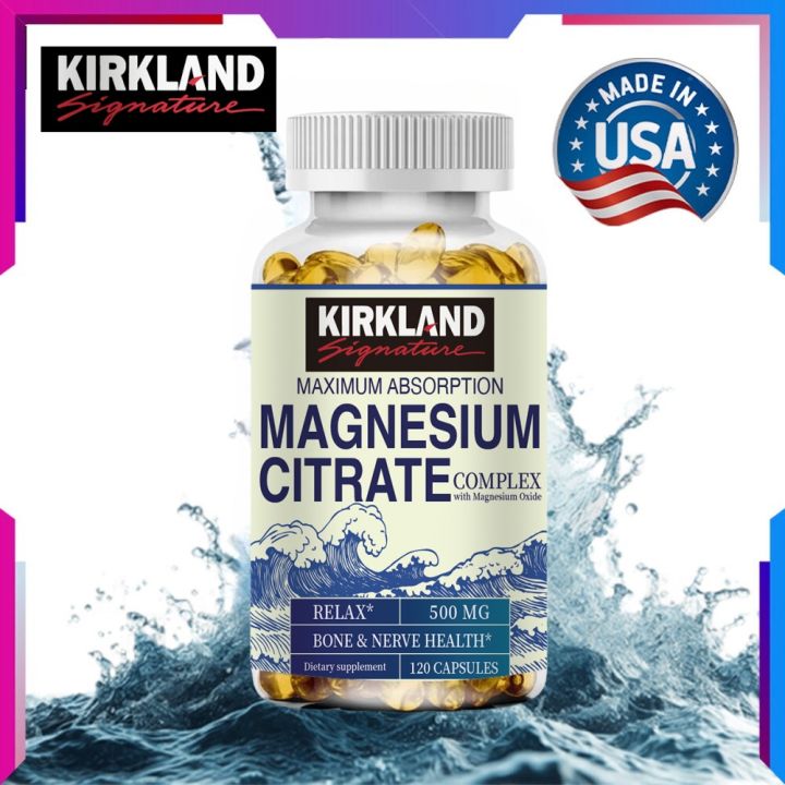 KIRK//LAND Magnesium Citrate Capsules Nutrition, Promote Relax and ...