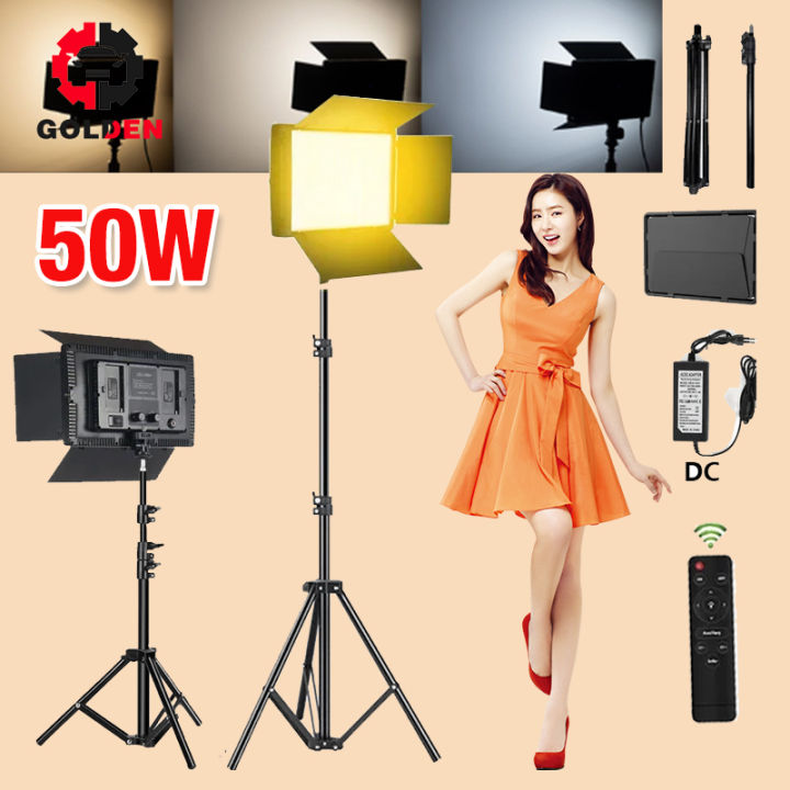 Lampu Foto 11" LED Video Light + Tripiod Lampu Fotografi Photo Studio ...