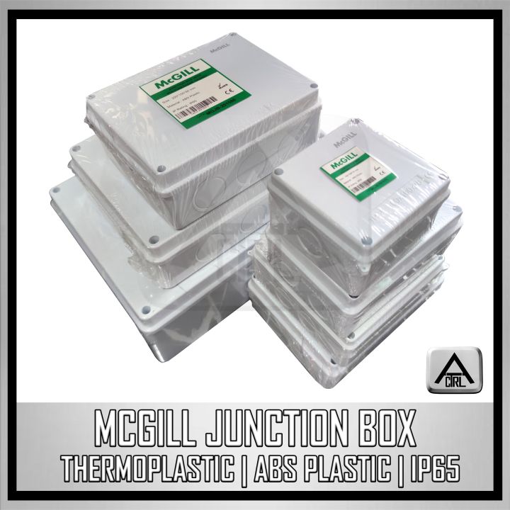 MCGILL JUNCTION BOX | ABS PLASTIC | THERMOPLASTIC | IP65 | WEATHERPROOF ...