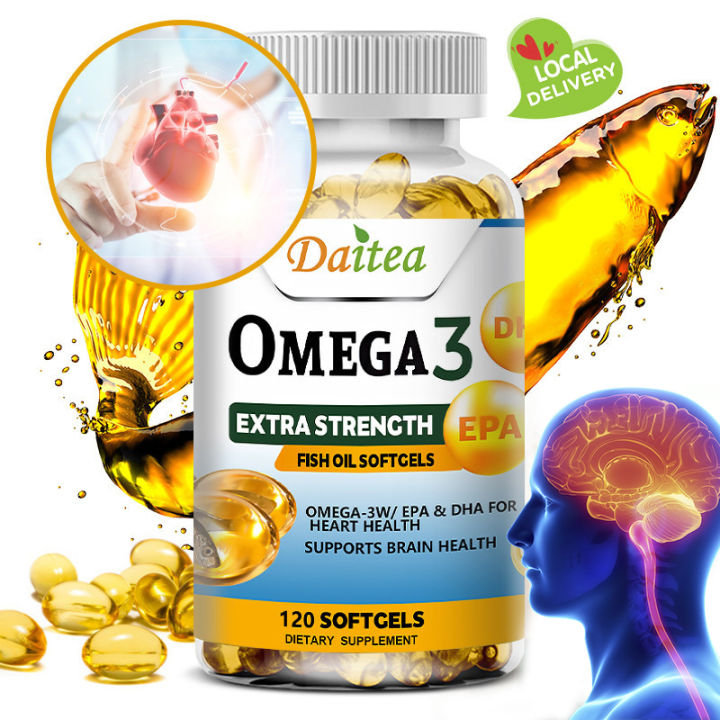 OMEGA 3 Fish Oil Supplement - Contains DHA to improve memory, balance ...
