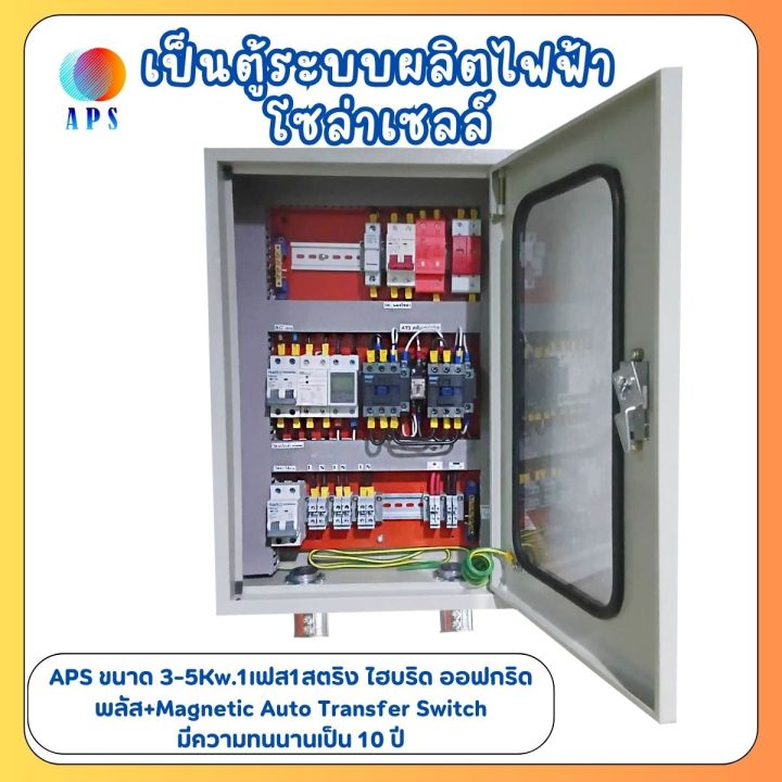 ตู้คอนโทรล AC&DC ระบบผลิตไฟฟ้าโซล่าเซลล์ APS ขนาด 3-5 Kw.1Ph.1St.Hybrid ...