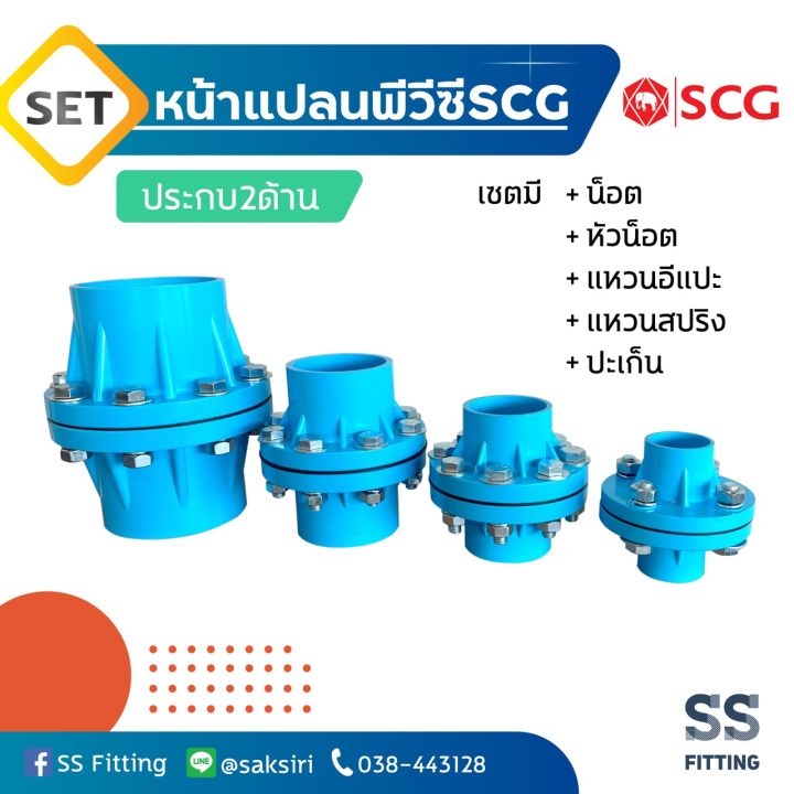 เซ็ตหน้าแปลน PVC SCG ประกบ(ราคารวมส่ง) | Lazada.co.th