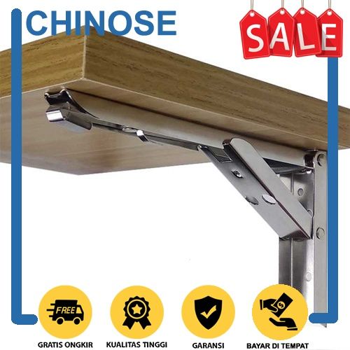 2PCS Engsel Siku Stainless Load 65kg 14 Inch / rak Siku sudut / Siku ...