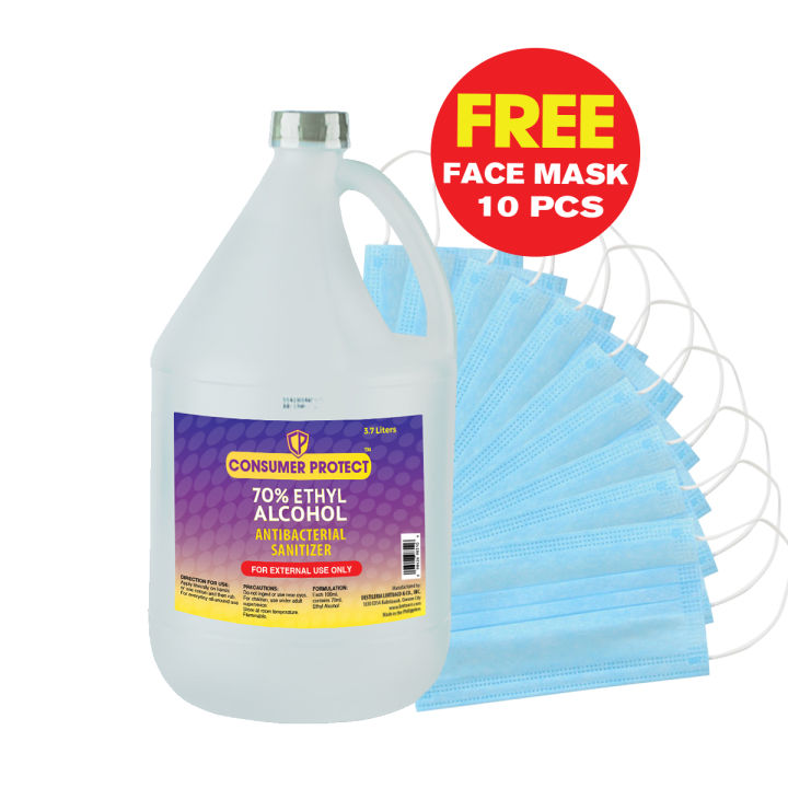 Consumer Protect Ethyl Alcohol 1gal Free Face Mask | Lazada PH