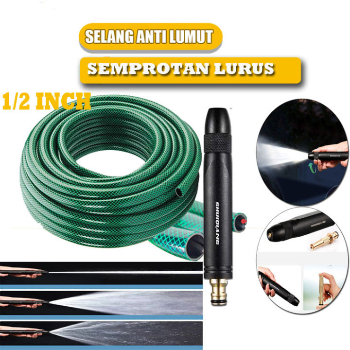 Selang Air Cuci Motor Mobil Siram Tanaman 1/2 inch 5 Meter & SEMPROTAN ...