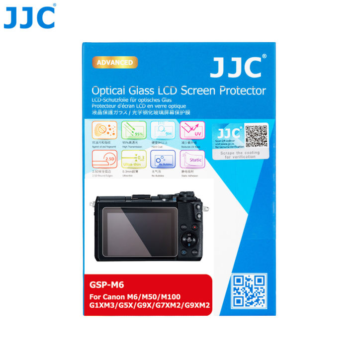JJC GSP-M6 ฟิล์มกระจกป้องกันหน้าจอกล้อง Canon M6, PowerShot G9, G7, G5 | Lazada.co.th