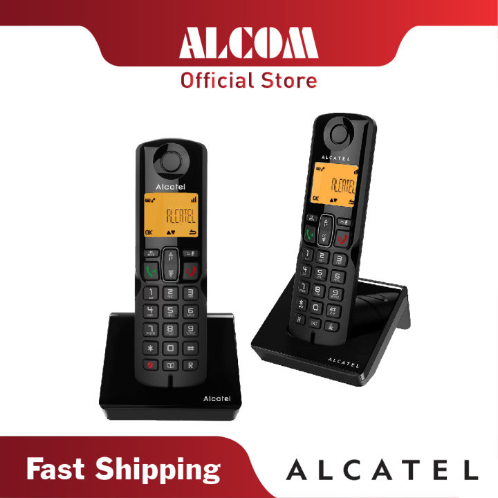 ALCATEL S250 DUO Digital Cordless DECT Phone with Easy call-block ...