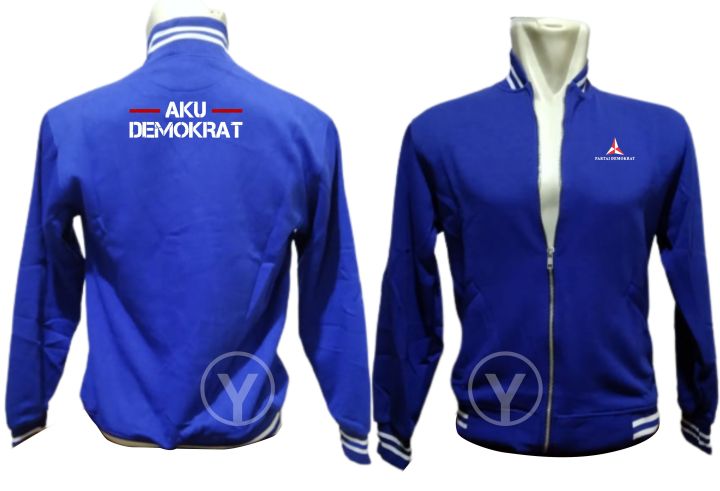 jaket pria dan wanita jakarta, jaket biru/jaket baseball/jaket demokrat ...