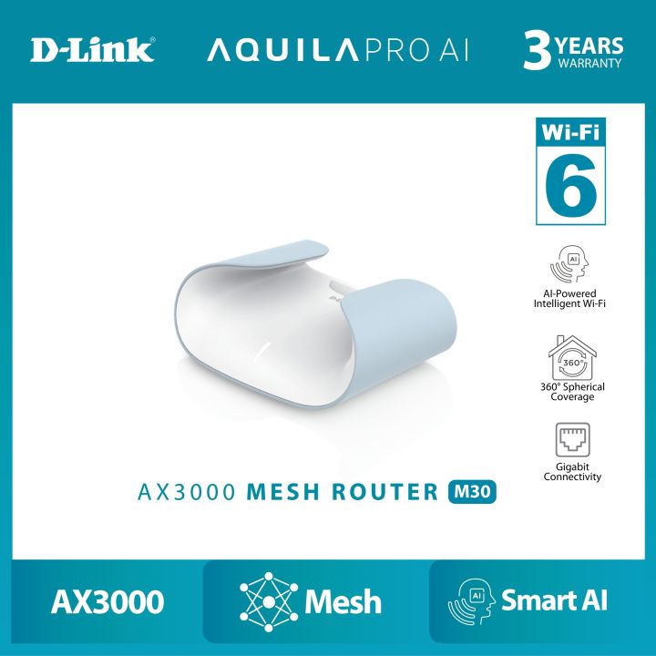 D-Link M30 Aquila Pro AI AX3000 WiFi 6 Wireless 6 Mesh Router ...