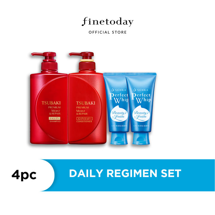 Daily Regimen Set - Moist and Repair Shampoo & Conditioner 490ml + Perfect Whip Duo 120g | Lazada PH