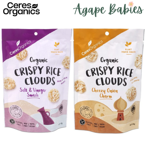 [4 Pack] Ceres Organics Crispy Rice Clouds 50g - 2 Types | Lazada Singapore