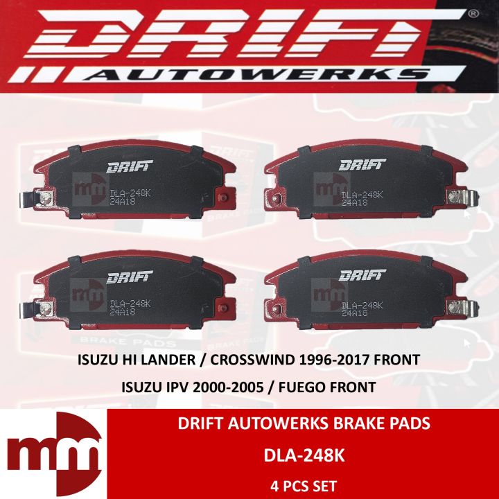 DRIFT AUTOWERKS Brake Pads for ISUZU HI LANDER / CROSSWIND 1996-2017 ...