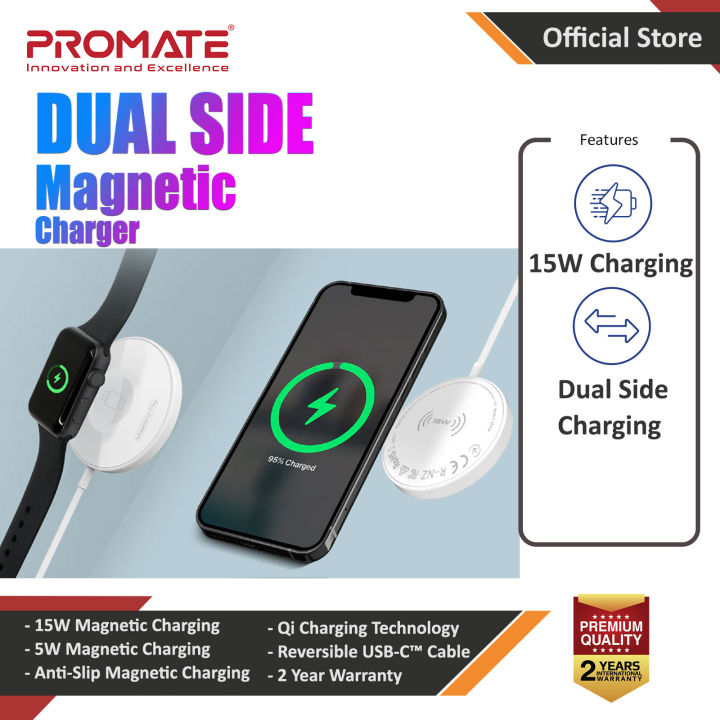 Promate 3-in-1 Wireless Charger Dual Sided Magnetic Qi Wireless ... Promate 3-in-1 Wireless Charger Dual Sided Magnetic Qi Wireless ...