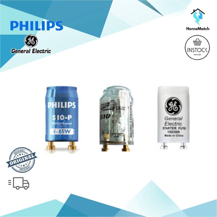 PHILIPS / Euro Light / GE Fluorescent Tube Starter S10 / FU10 | Lazada