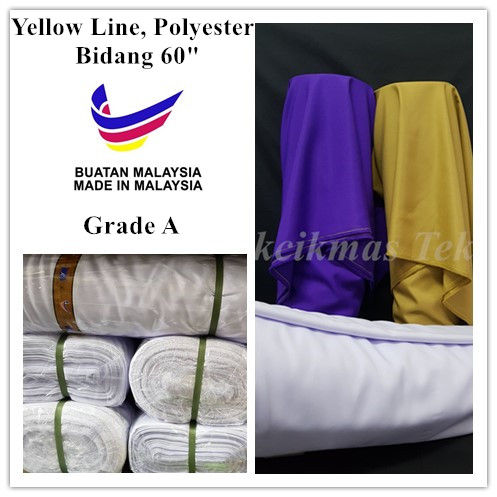 Yellow line/ Gaberdine, 100% polyester, Kain Sulam/Embroidery, Nametag ...