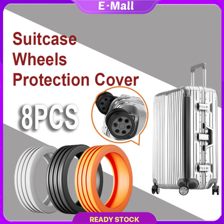 8-piece set Luggage Wheels Cover Trolley Box Silicone Casters Cover ...