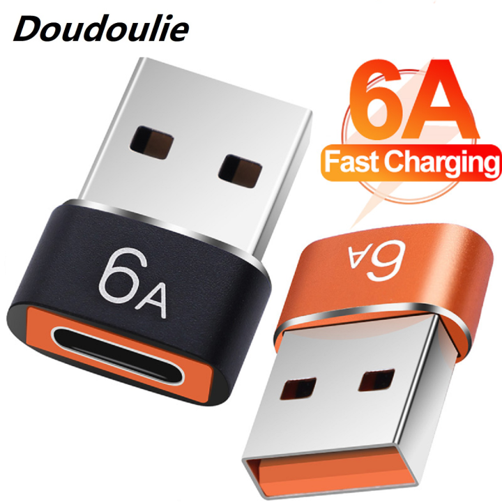 Doudoulie 6A ชนิด C เพื่อ USB 3.0อะแดปเตอร์ OTG USB C ตัวเมียเป็น USB ...