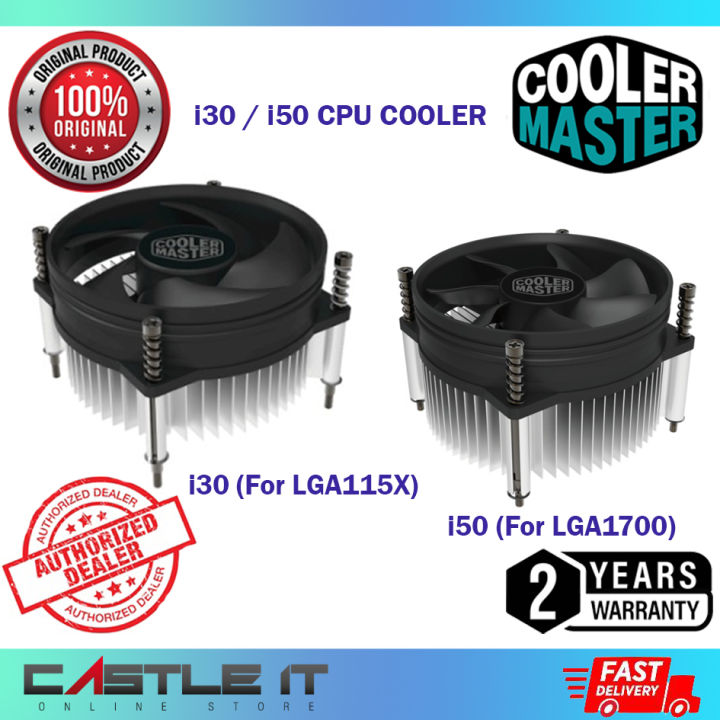 Cooler Master i30 / i50 CPU Cooler For Intel Socket LGA1700 LGA1200 ...
