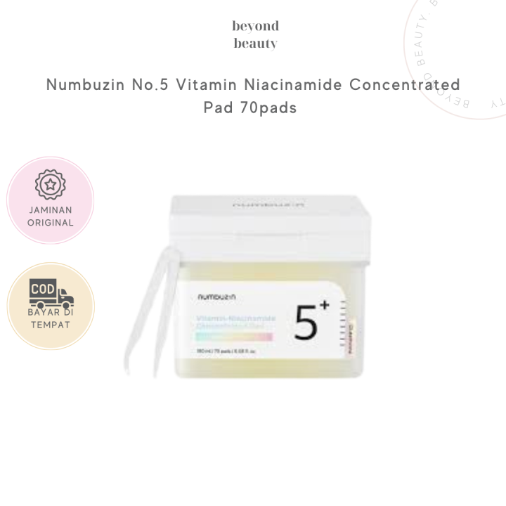 Numbuzin No.5 Vitamin Niacinamide Concentrated Pad 70pads | Lazada Indonesia