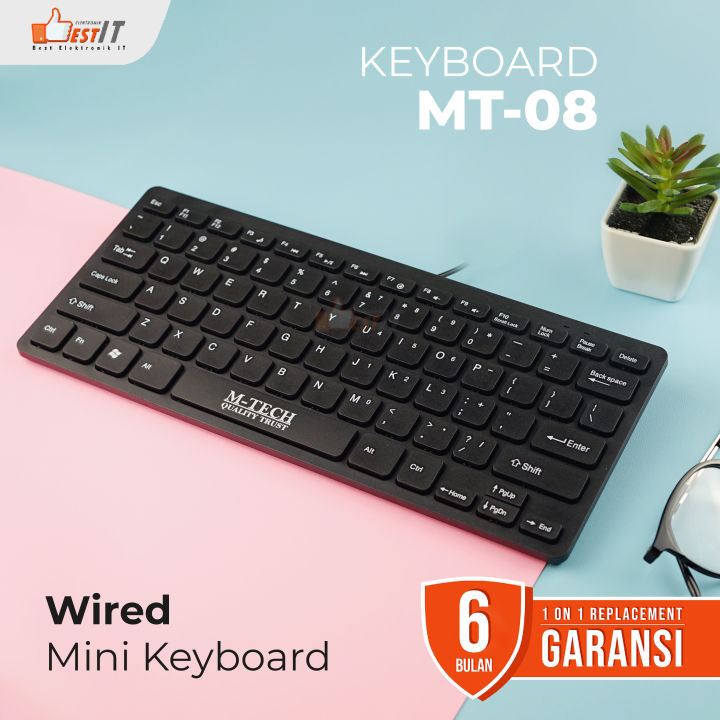 Keyboard Mini MT-08 TKL Original MTECH for Komputer PC Laptop ...