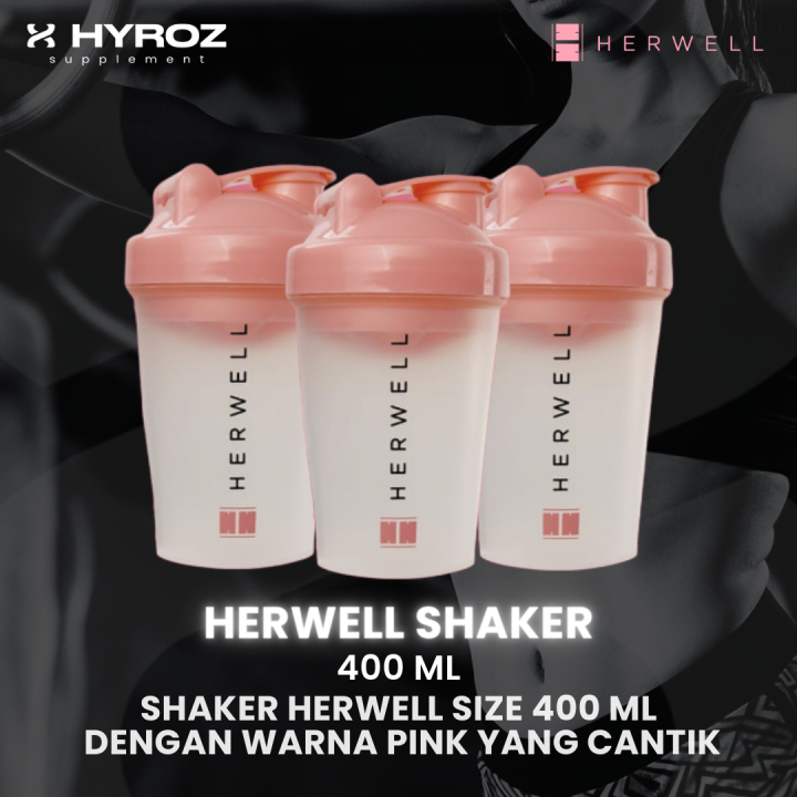 HERWELL : SHAKER Herwell Plastik 400ml - Shaker Gym | Lazada Indonesia