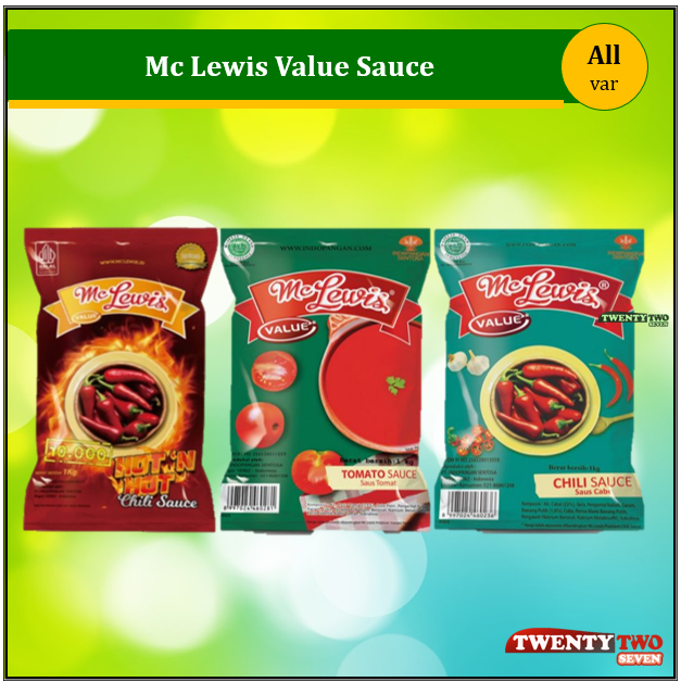 Mc Lewis Value - Hot N Hot Chili Sauce, Saus Sambal, Saos Tomat Tomato ...