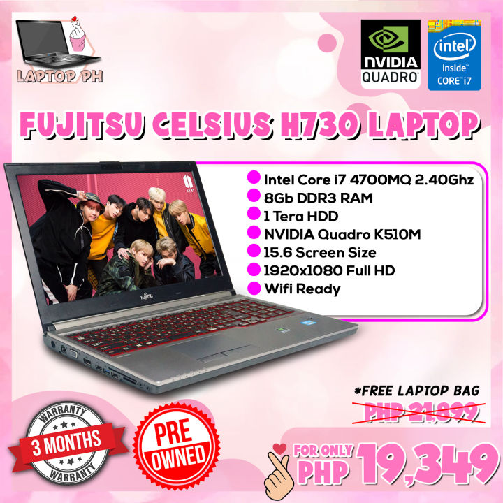 Fujitsu Celsius H730 Notebook Laptop | Intel Core i7-4700mq 8GB DDR3 ...