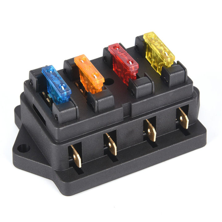 [Faster YG] Car 4 Way Circuit Standard ATO Blade Fuse Box Block Holder ...