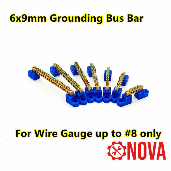 6x9mm Grounding Bus Bar 4ways 6ways 8ways 10ways 12ways 14ways 16ways ...