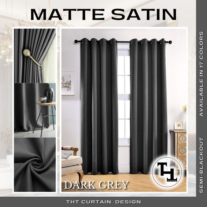 THE FACTORY CURTAIN 34# Iris Curtain (170CM-400CM) Semi Blackout Ready ...