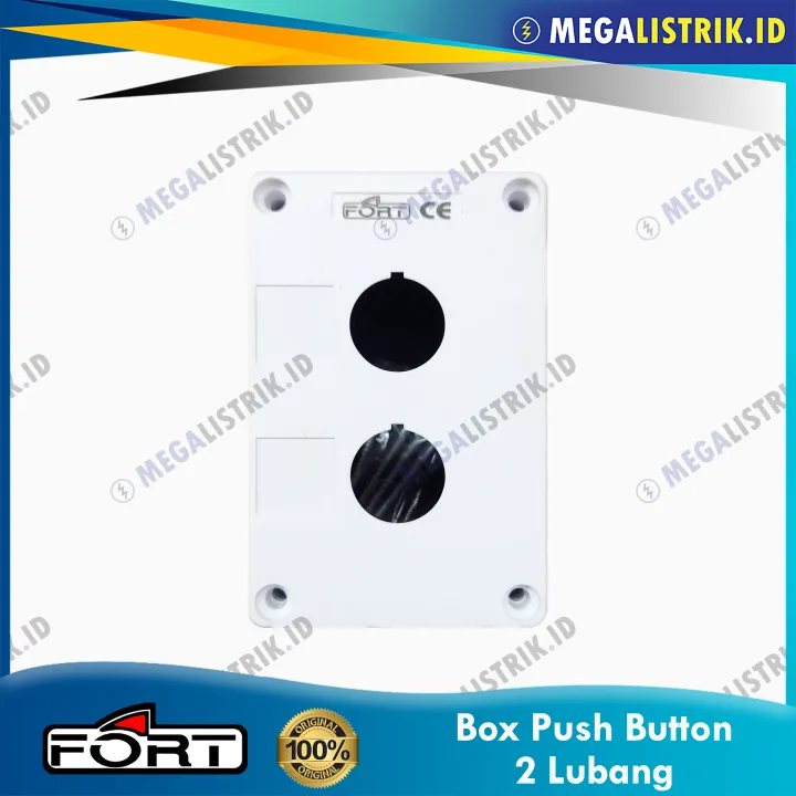 FORT BOX PUSH BUTTON 2 LUBANG 22MM BX2-22 / KOTAK CONTROL BOX LISTRIK ...
