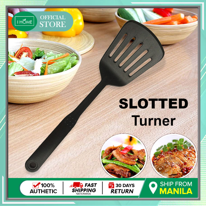 I Home Non-Stick Slotted Turner Food Grade Plastic Silicone Cooking ...