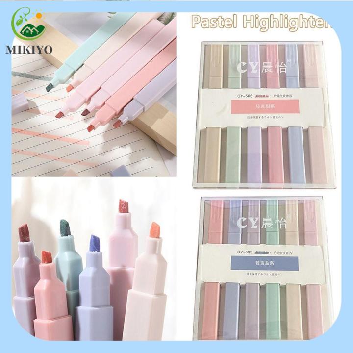 Mikiyo Thời Trang 6Pcs Thẩm Mỹ văn phòng phẩm dễ thương Bút huỳnh quang ...