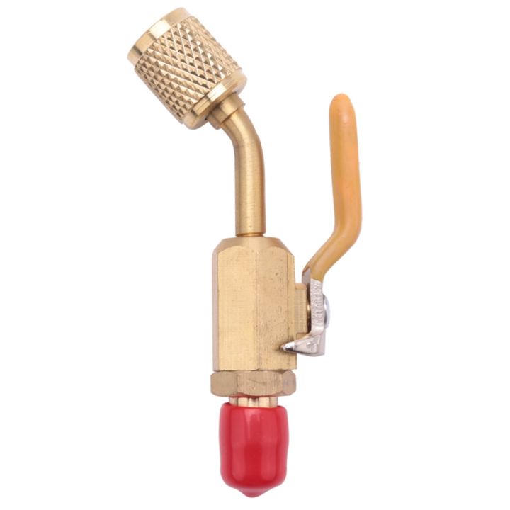 R410a R134a Brass Shut Valve For A/C Charging Hoses HVAC 1/4inch AC ...