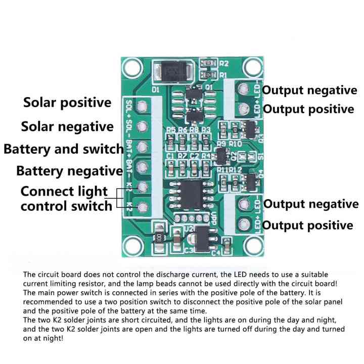 Lawn Lamp Control Module Detect Voltage Solar Light Circuit Board Over ...