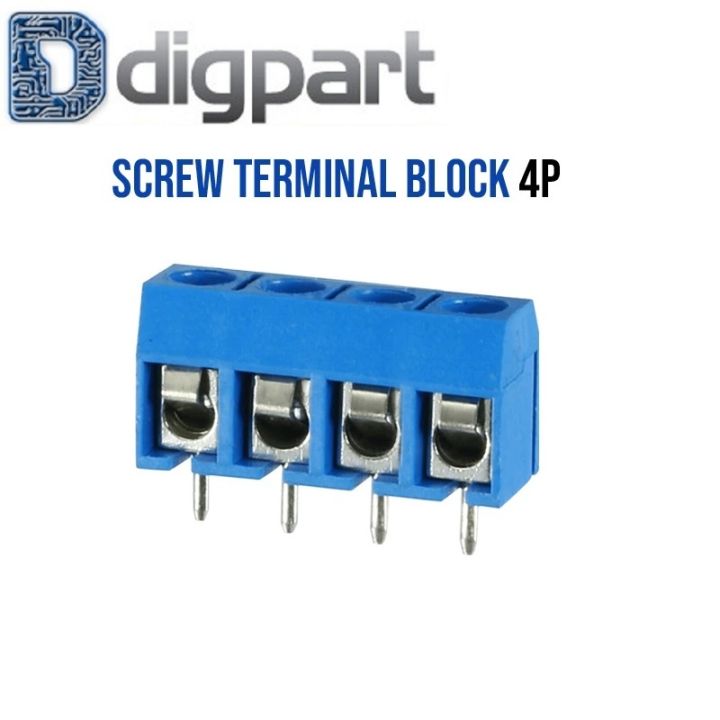 KF301-4P 4 Pin Screw Terminal Block Connector 5.08mm | Lazada Indonesia