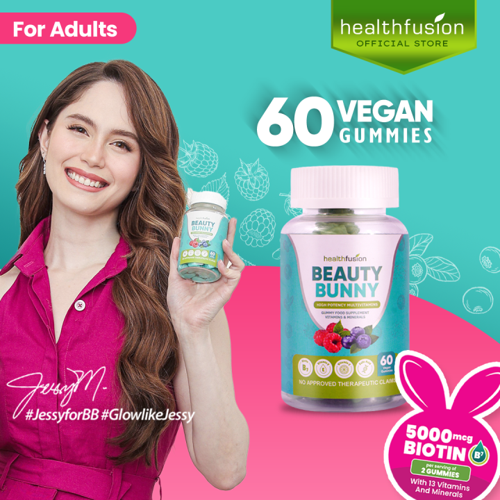 Health Fusion Beauty Bunny for Hair, Nails, Skin with 5,000mcg Biotin ...