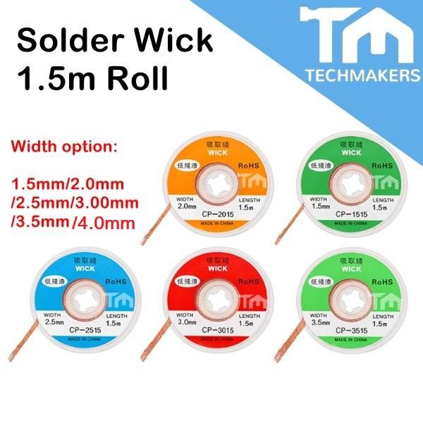 1.5Meter x 1roll Desoldering Wick Braid With Flux Wire Solder Wick ...