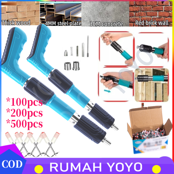 【500PCS NAIL】Nail Gun Fastening Gun Ramset Gun Alat Paku Tembak Paku ...