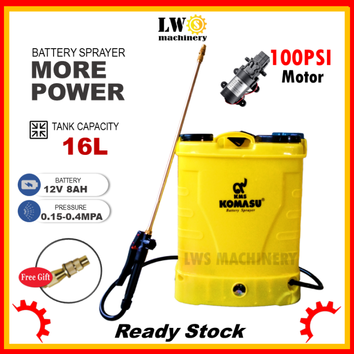 Komasu 16litre Battery Sprayer Pump/Penyembur Racun Bateri 16L HEAVY ...