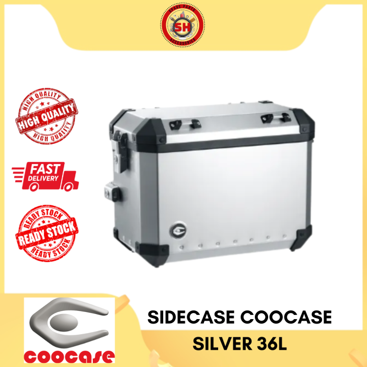 Side Box Coocase Silver 36 Litre Side Case (Ready Stock) 100% Original Side Case 36Liter | Lazada