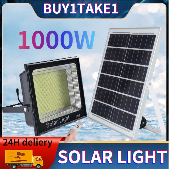 BUY1TAKE1 Solar Light 1000W Outdoor Lighting 10 Years Warranty Lampu ...