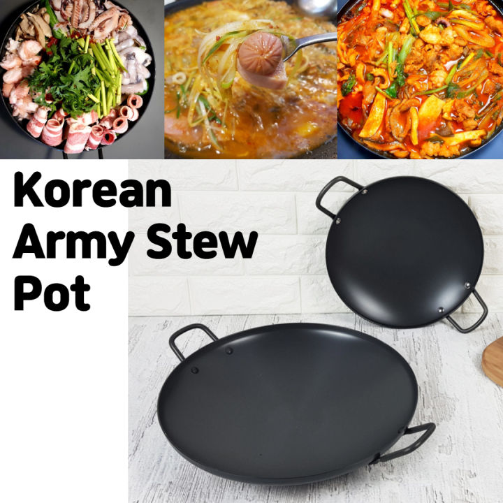 Korean Army Stew Pot Budae Jjigae Wide Hot Pot | Lazada Singapore
