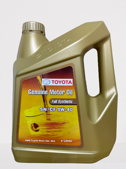 Toyota Motor Oil Fully Synthetic SN/CF 5W-40 Engine Oil 4L | Lazada
