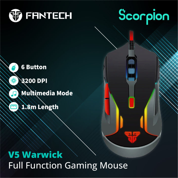 Fantech V5 Warwick Full Function Gaming Mouse | Lazada