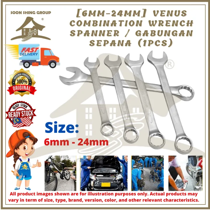 6mm-24mm Combination Wrench Spanner / Gabungan Sepana (1PCS) | Lazada