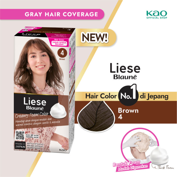 Liese Blaune Bubble Hair Color Foam Blaune Series - Cat Pewarna Rambut ...