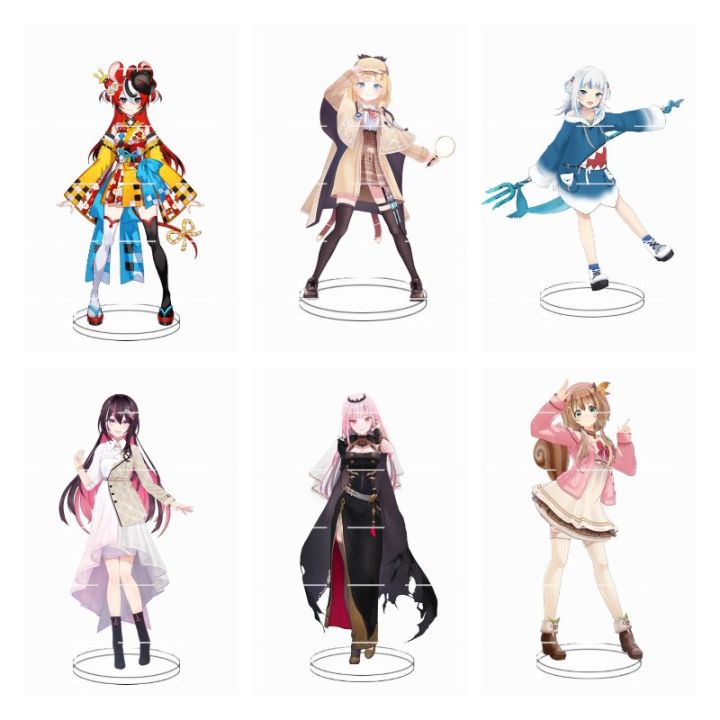 Japan Anime Hololive Virtual Figures Gawr Gura Hakos Baelz Stands ...