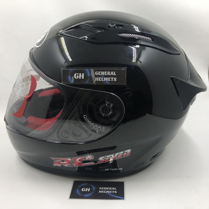 HELM KYT RC 7 RC SEVEN SOLID BLACK GLOSSY HITAM GLOSSY FULL FACE | Lazada Indonesia
